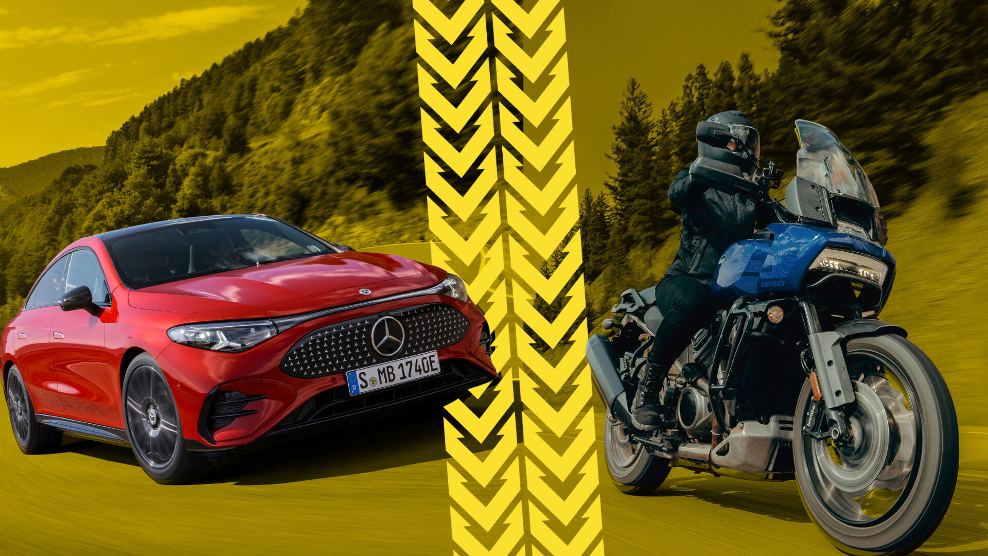 Mercedes Benz CLA vs Harley Davidson Pan America A Clash of Silence and ...