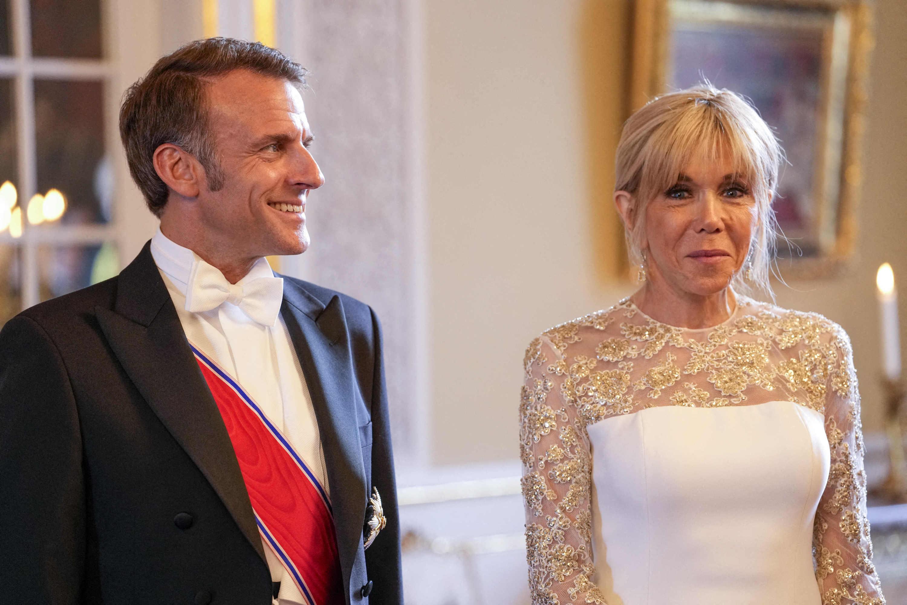 Brigitte Macron renversante en robe de mariée Louis Vuitton pour un ...