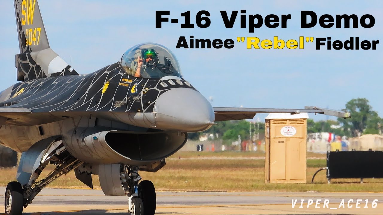 F-16 Viper Demo: Capt. Aimee “Rebel” Fiedler at Wings Over Houston