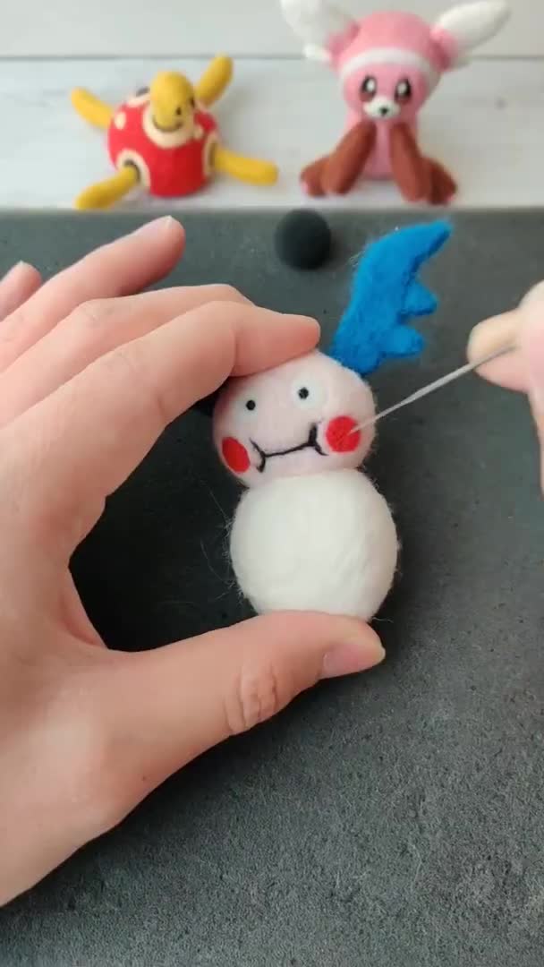 Mr. Mime Pokémon Turned Into Whimsical Wool Art