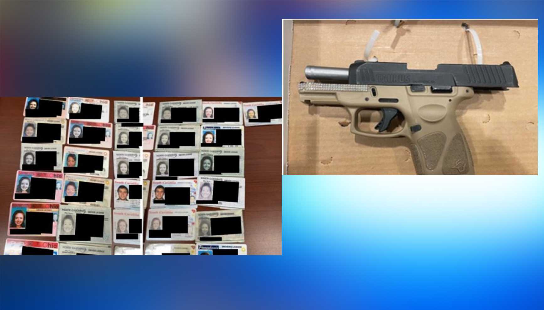North Carolina woman busted with 23 fake IDs, 'bedazzled gun', DOJ says