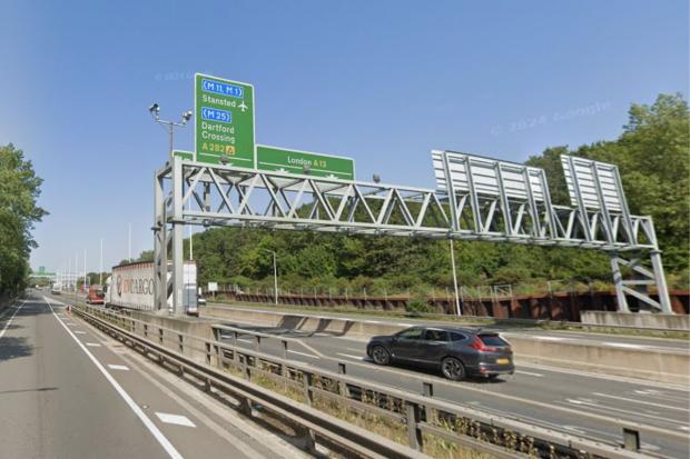 Two lorry crash on A13 London-bound holding up traffic with road blocked