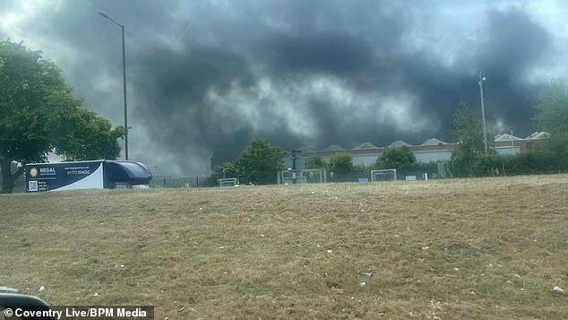 Enormous fire at Jaguar Land Rover's Castle Bromwich car plant as ...