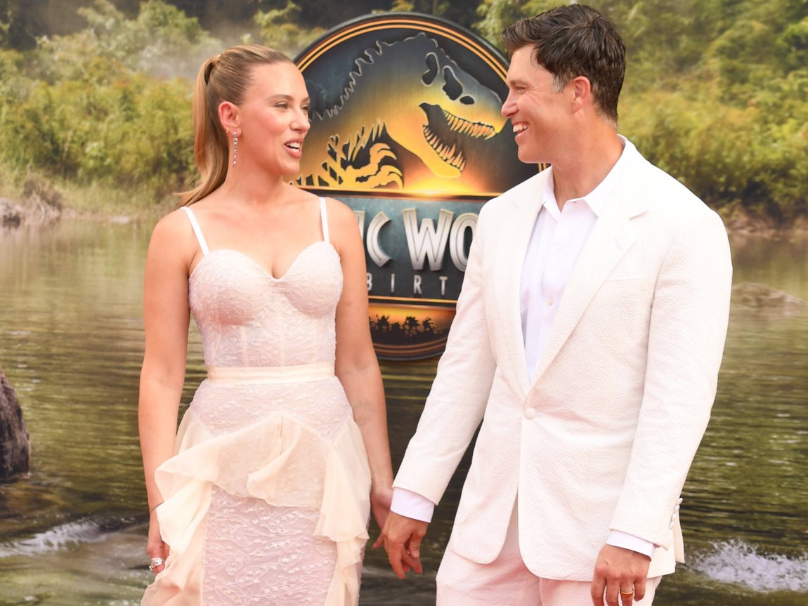 Scarlett Johansson and Colin Jost: Matching Outfits at Movie Premiere