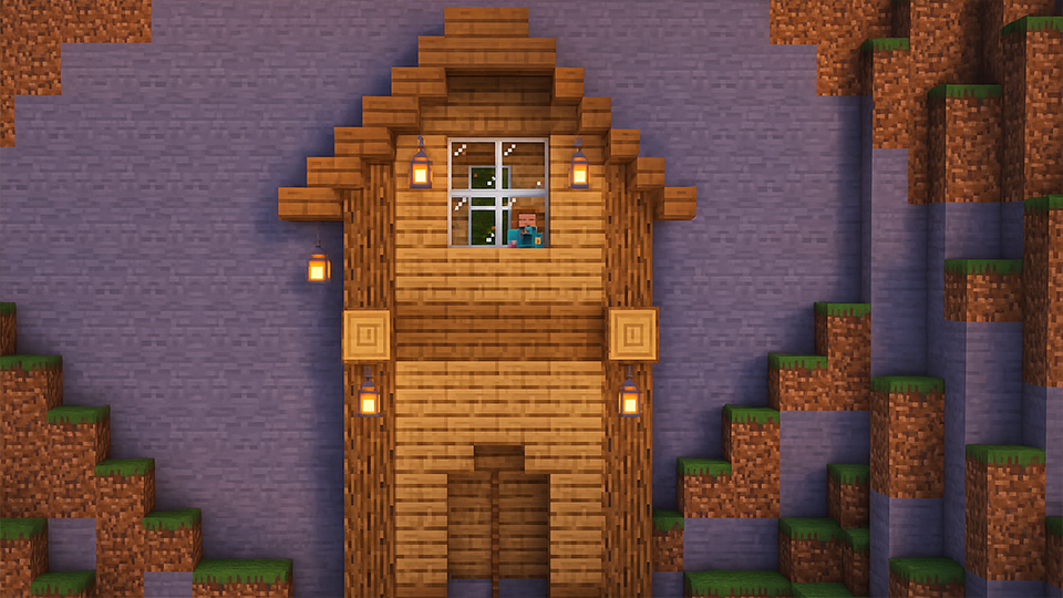 How to Build a Mountain House in Minecraft 🏔️ | Cozy Cliffside Survival ...