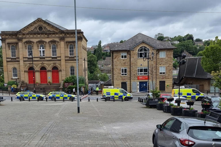 Why are police in Batley: Emergency services in Batley town centre and ...