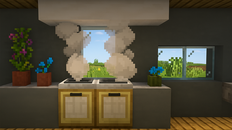 How to Build a Stove in Minecraft 🍳 | Cozy Kitchen Furniture & Interior ...