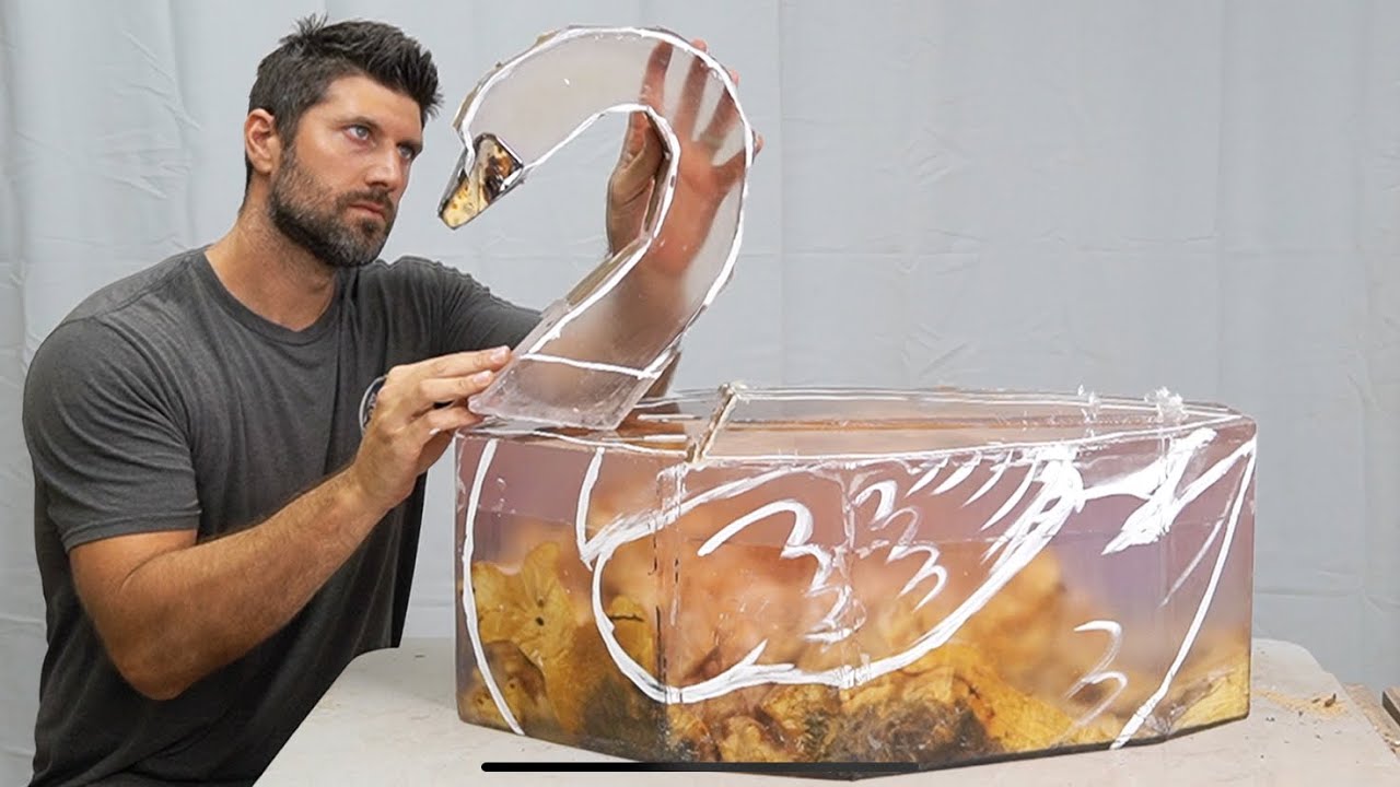 Carving 9 Gallons of Epoxy & Wood Into a 🦢