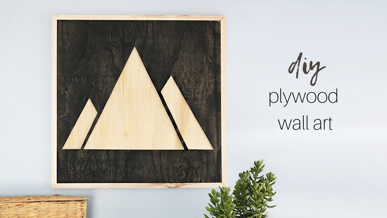 DIY Plywood Mountain Wall Art