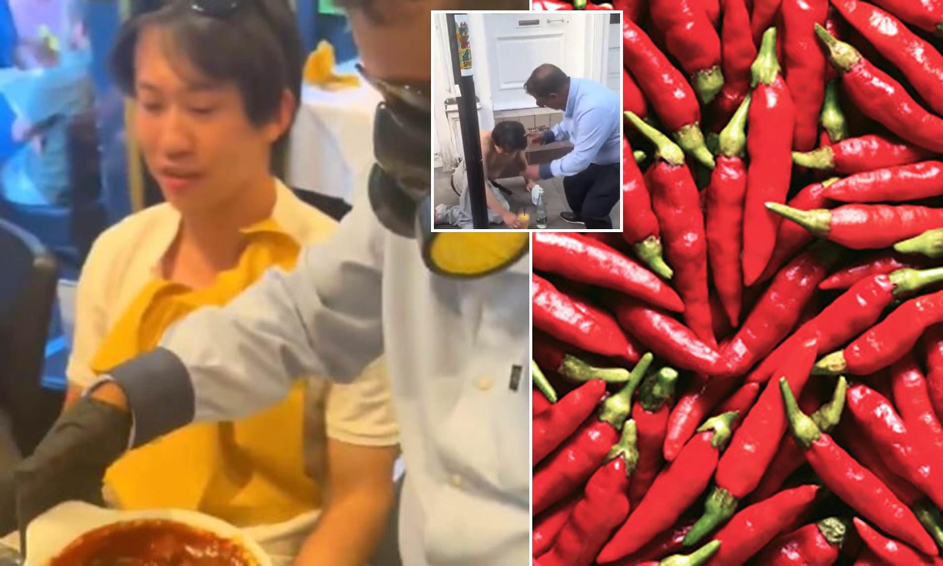 Footage captures medical emergency that hit man after one bite of the ...
