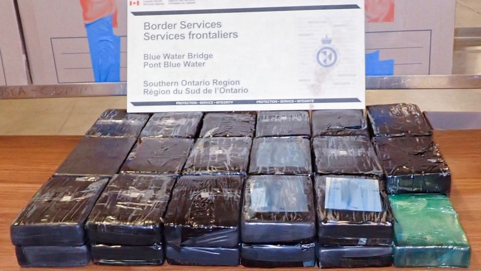 Cocaine worth $23.3M seized at Blue Water Bridge