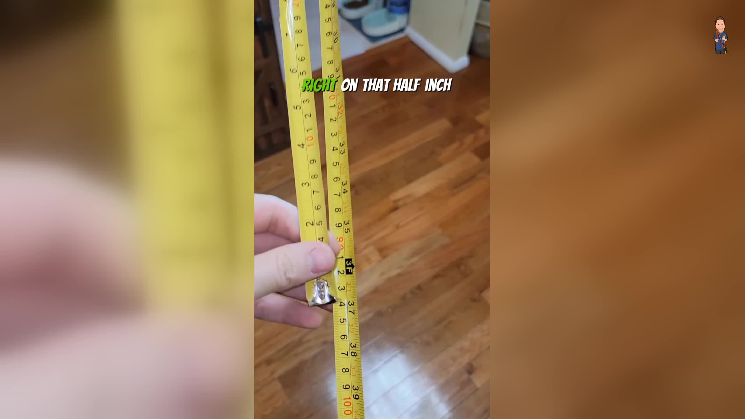 Quick Tape Measure Trick to Find the Center for Invisible Shelf Fittings