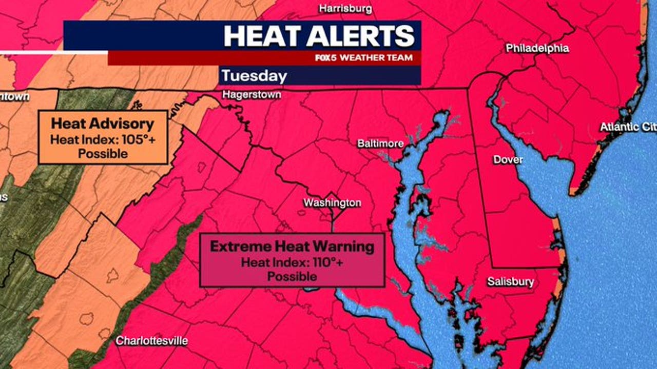 DC Heat Wave: Tuesday to see triple digital temperatures as extreme ...