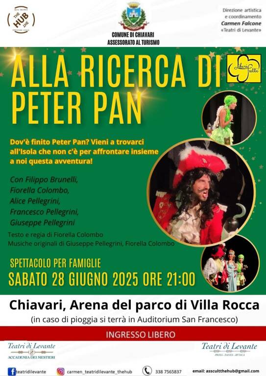 Chiavari: metti Peter Pan nel Parco di Villa Rocca