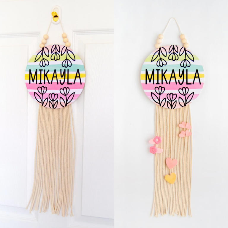 Stylish DIY hair bow organizer for kids’ rooms and gift giving