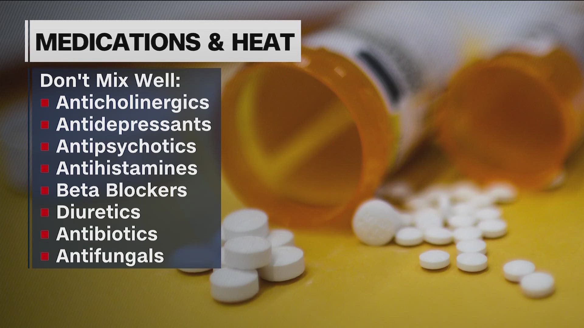 Heat and medications don't always mix