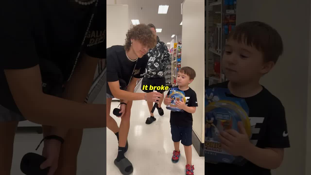 logan micke: buying a sonic toy at target for a little boy
