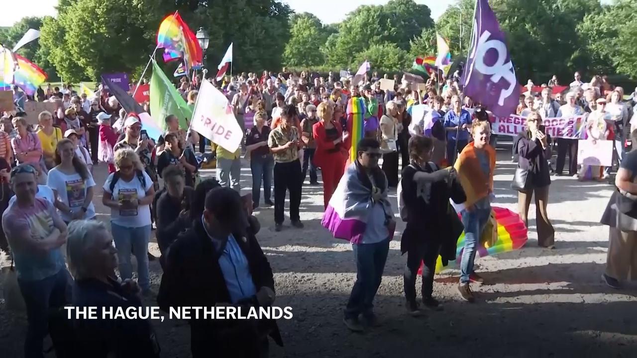 LGBTQ union protests participation of US President Donald Trump ...