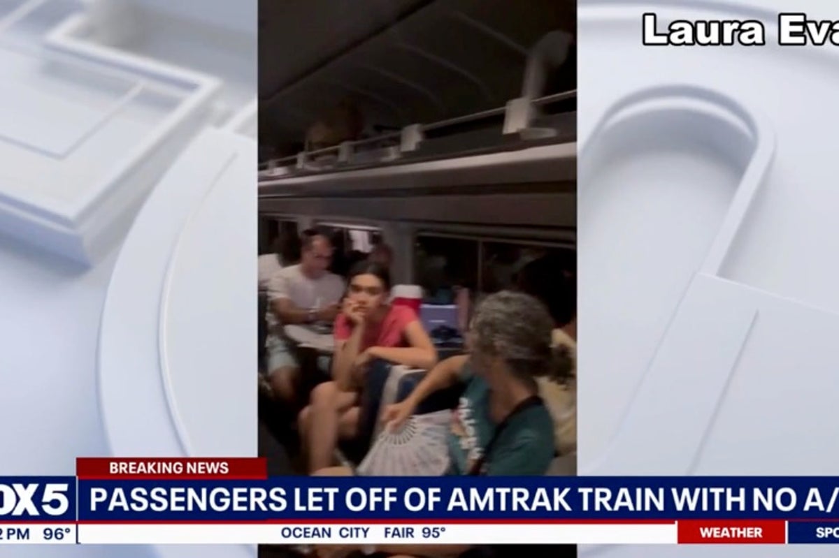 Video shows passengers sweltering on Amtrak train stuck in Baltimore ...