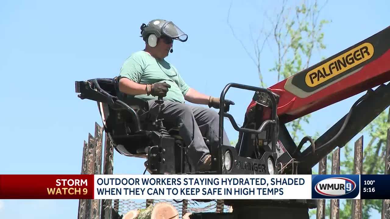 Outdoor workers hydrate, find shade to stay safe in extreme heat