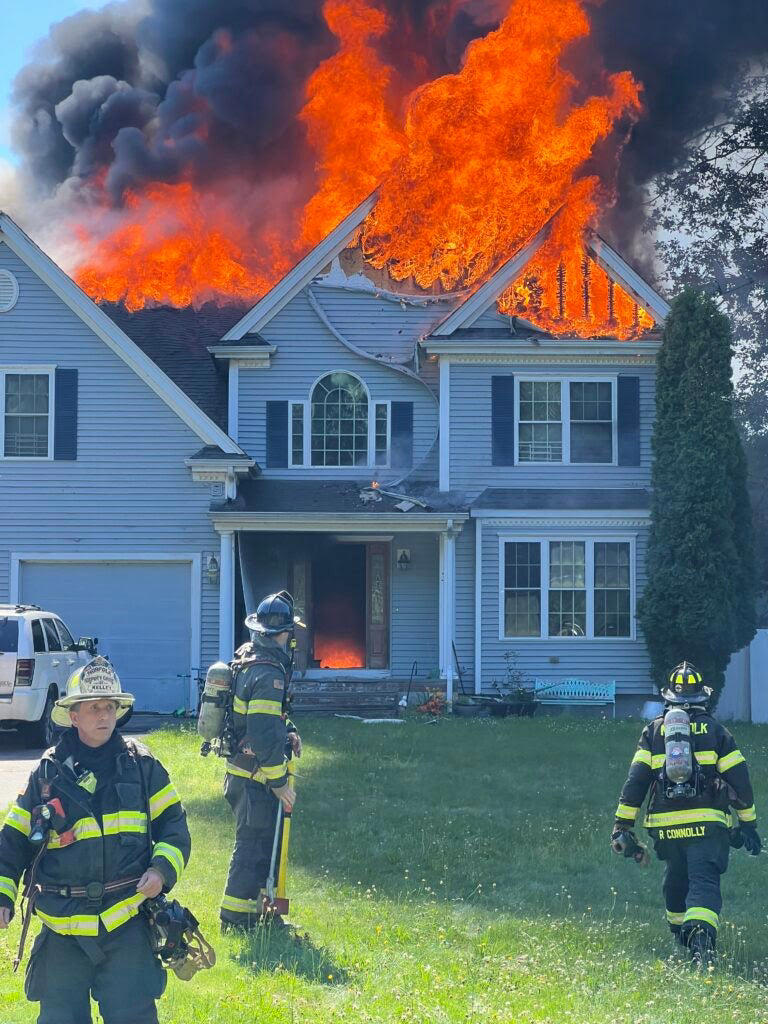 Flames shoot from Norfolk home during 3-alarm blaze