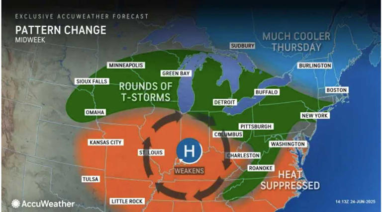 Separate Storm Rounds Will Break Heat Wave Across Northeast: Here's Timing