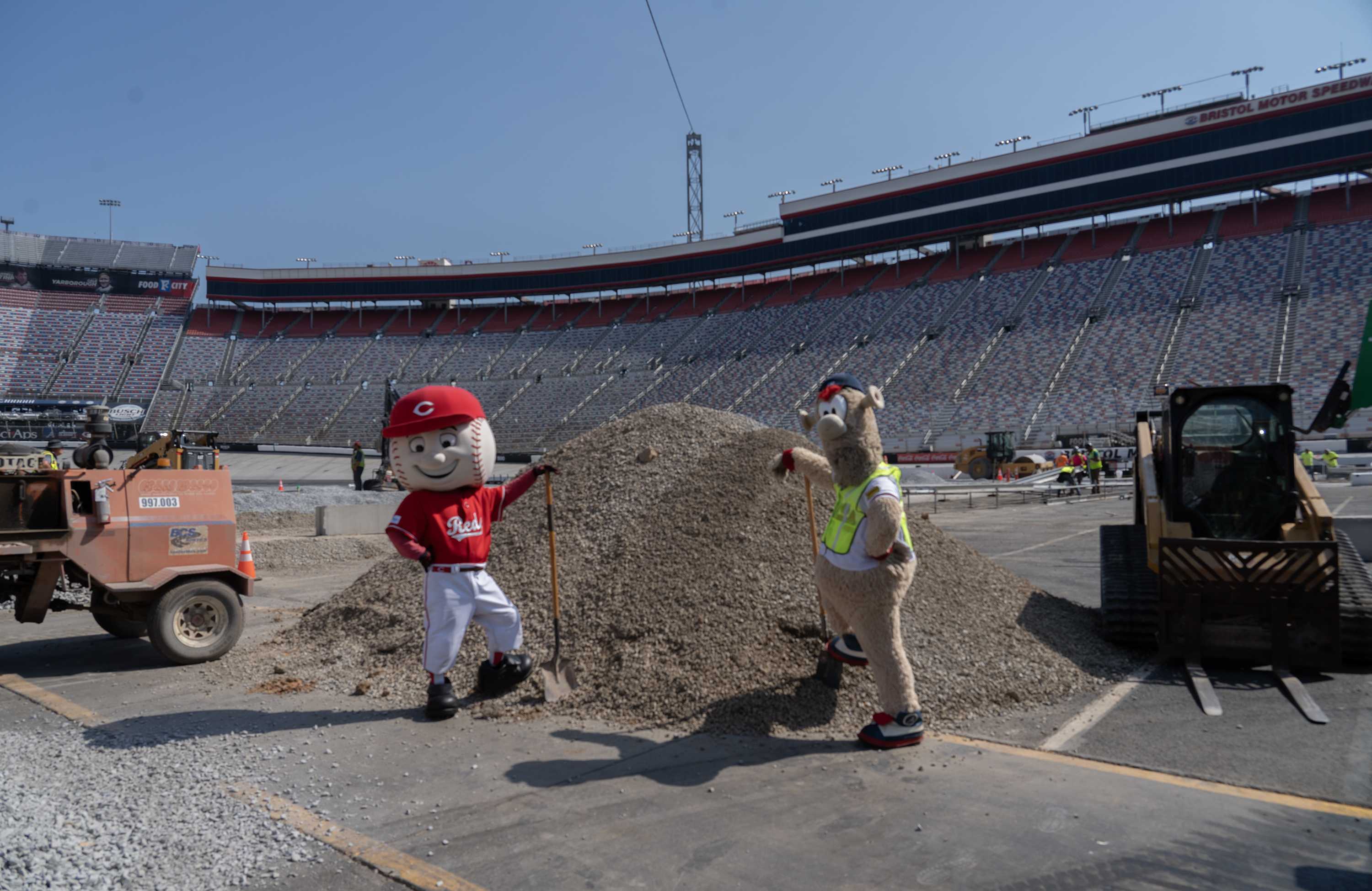 PHOTOS: From fast cars to fastballs—MLB transforms NASCAR track for ...