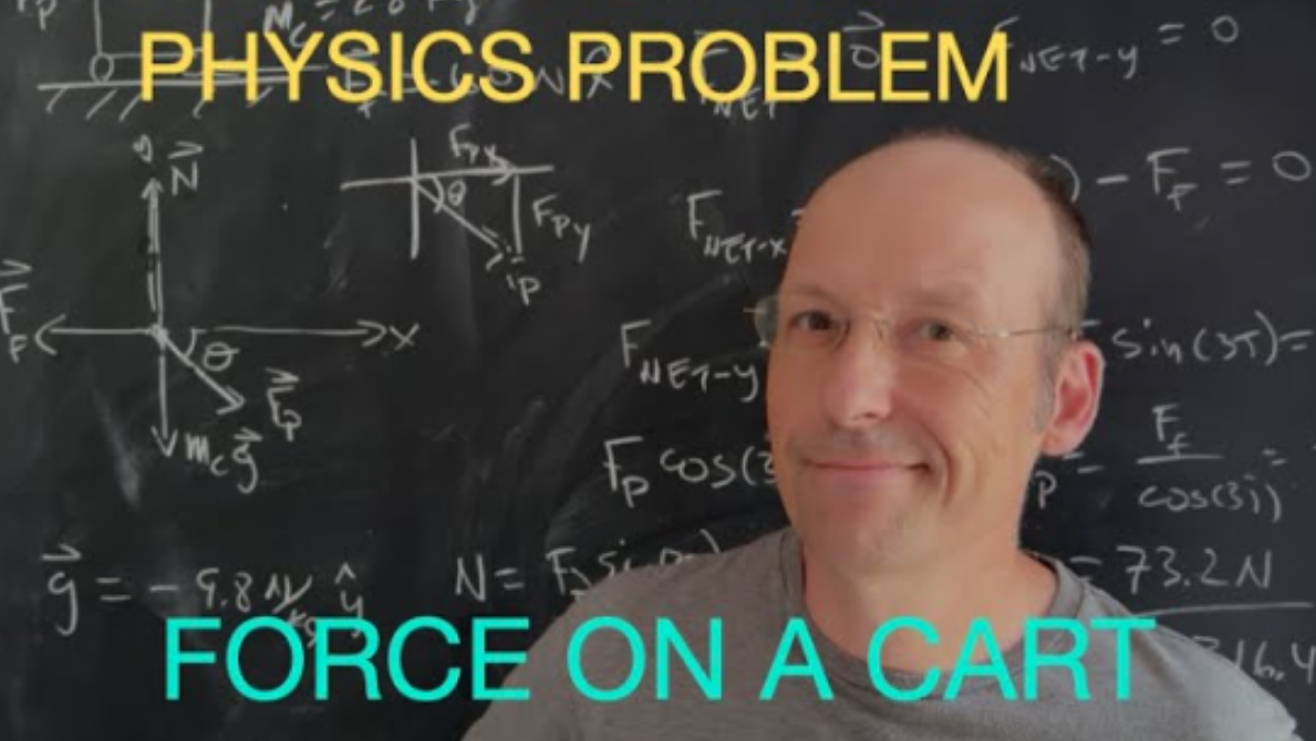 Physics Problem; Force to Push a Cart at Constant Velocity
