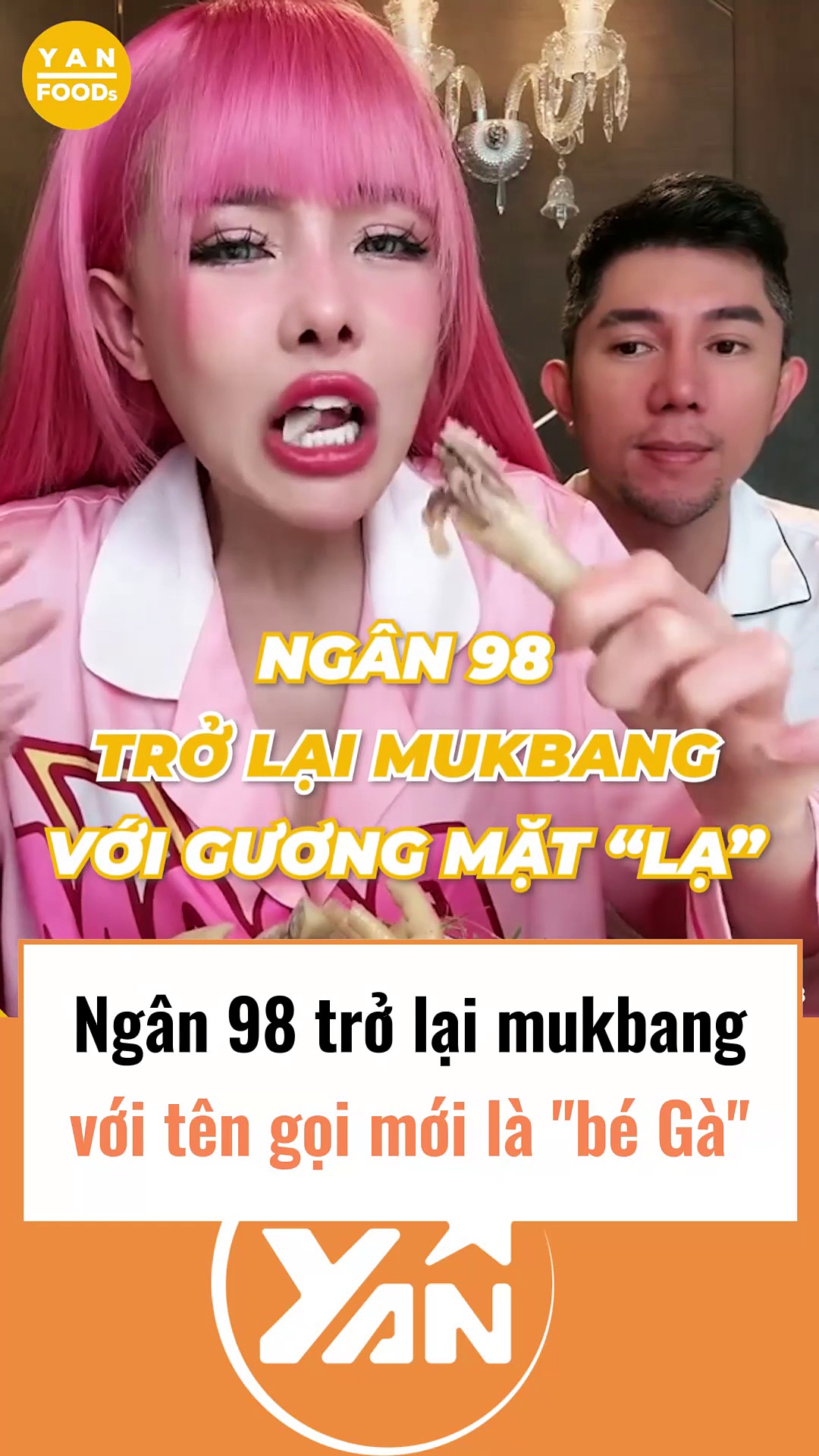 Ngân 98 trở lại mukbang với tên gọi mới