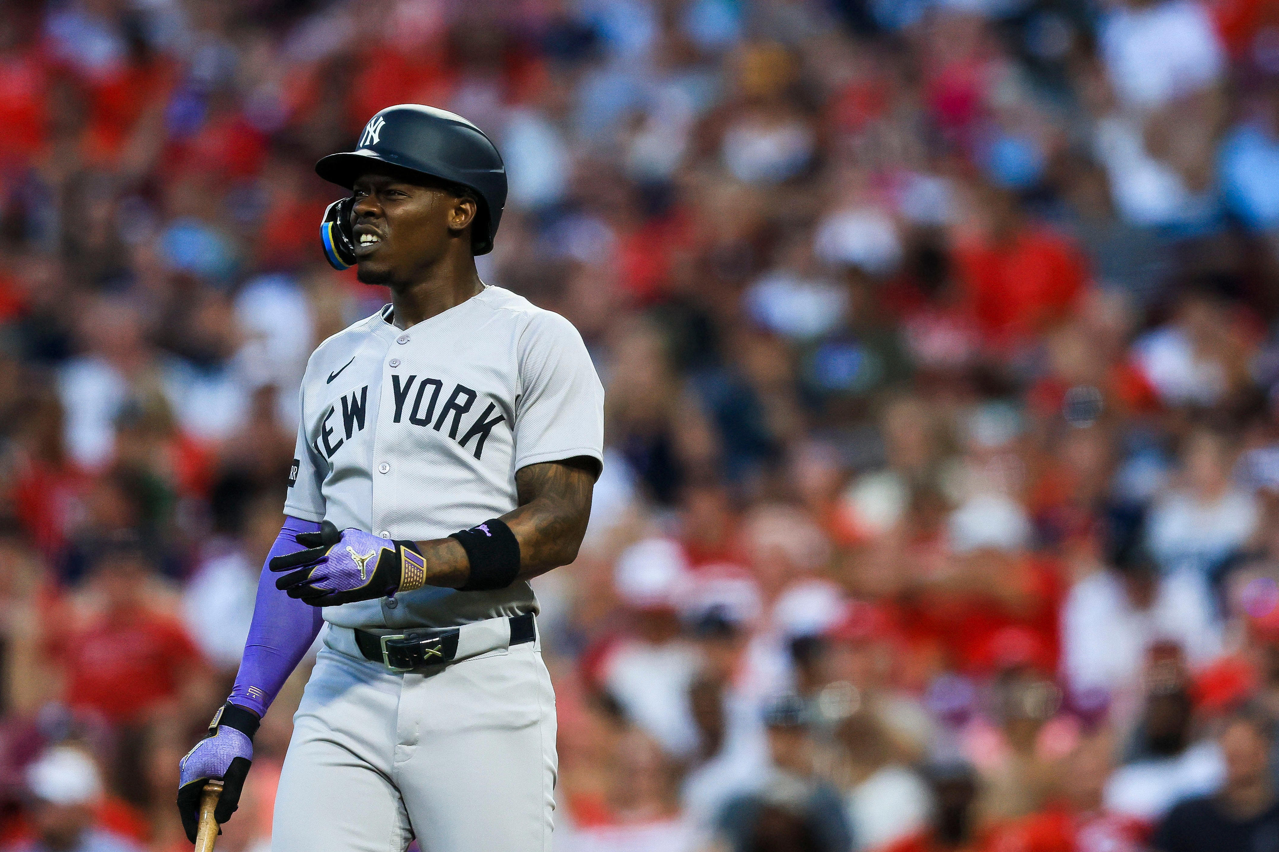 Jazz Chisholm hit with ejection after arguing pitch in Yankees' loss vs ...