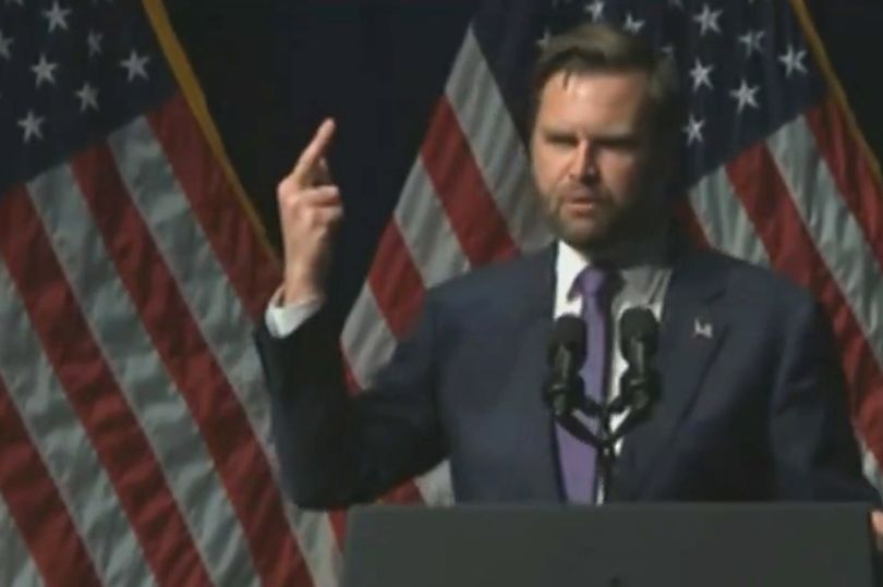 Vance doubles down on Trump's antics as he flips off the crowd