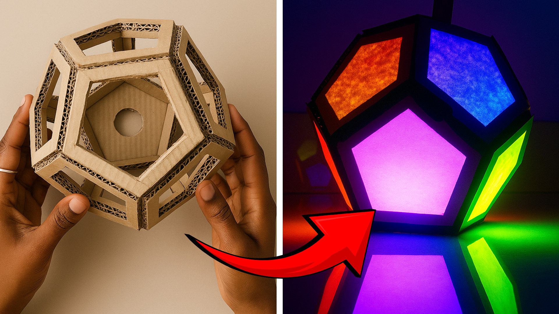 DIY Multicolor Diwali Lantern | Cardboard Festival Decoration 🏮