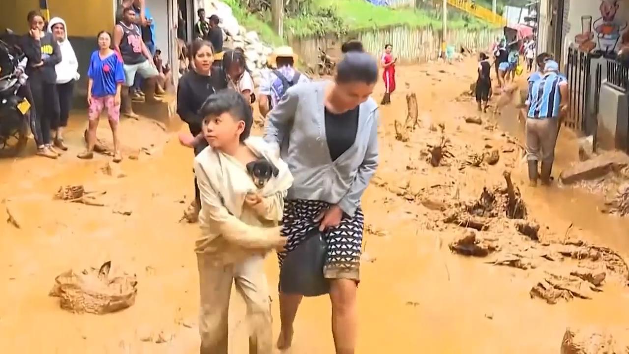 At least nine dead in torrential floods in north-western Colombia