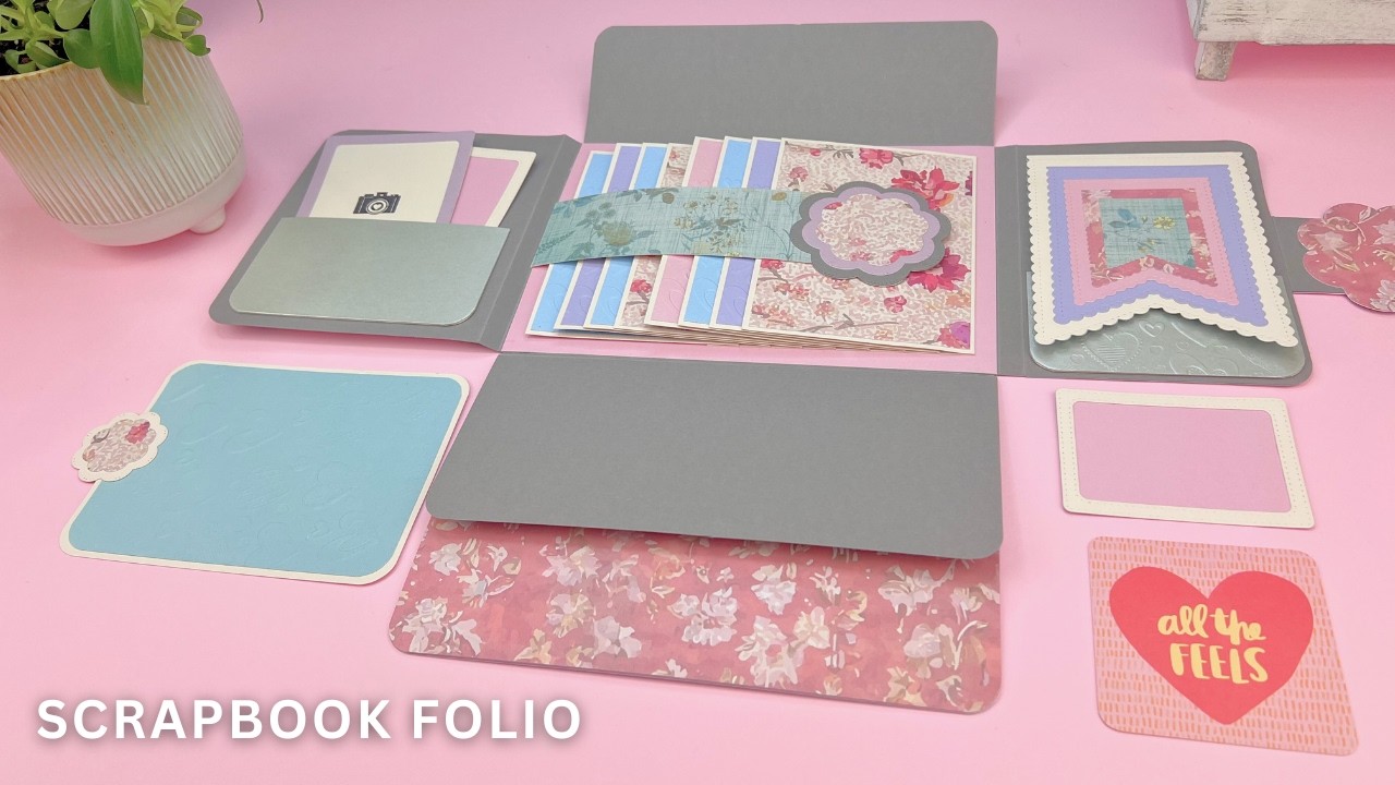 Colorful Paper Folio - DIY Scrapbooking Ideas