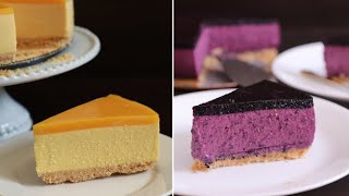 3 Easy No-Bake Cheesecake Recipes | Blueberry, Mango & Coconut