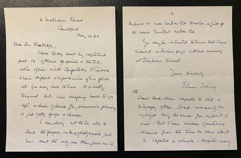 Rare papers of Enigma codebreaker Alan Turing fetch record sum at UK ...