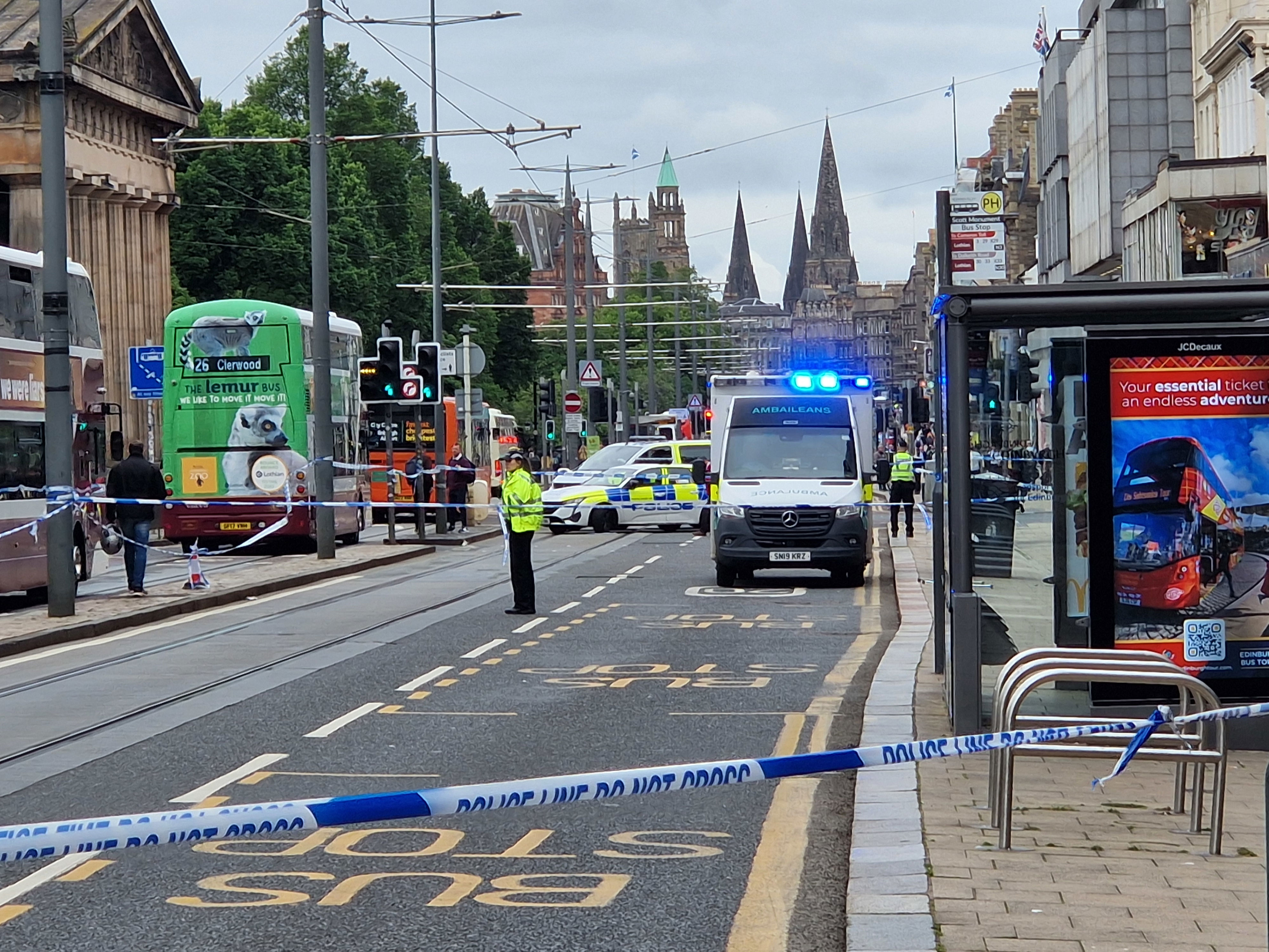 Police shut busy section of Princes Street in Edinburgh as forensic ...