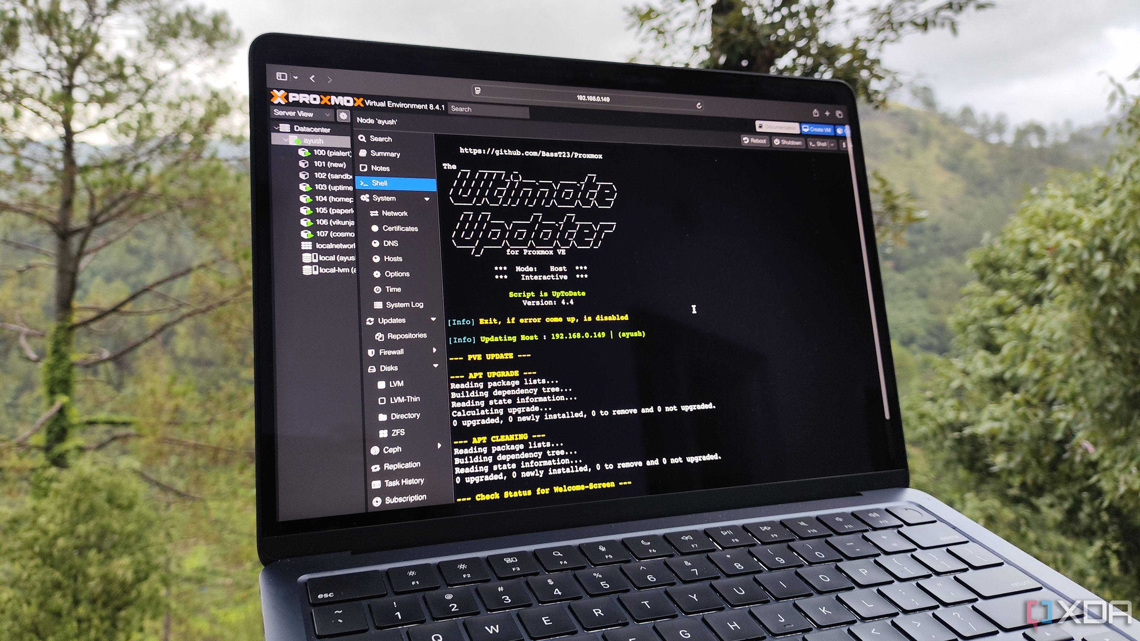 This Proxmox script makes updating my VMs and LXCs so much easier