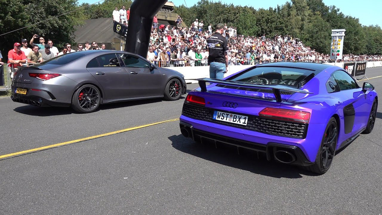 Mercedes-AMG CLA45 S 4Matic+ vs Audi R8 V10 Performance – AWD Turbo vs ...