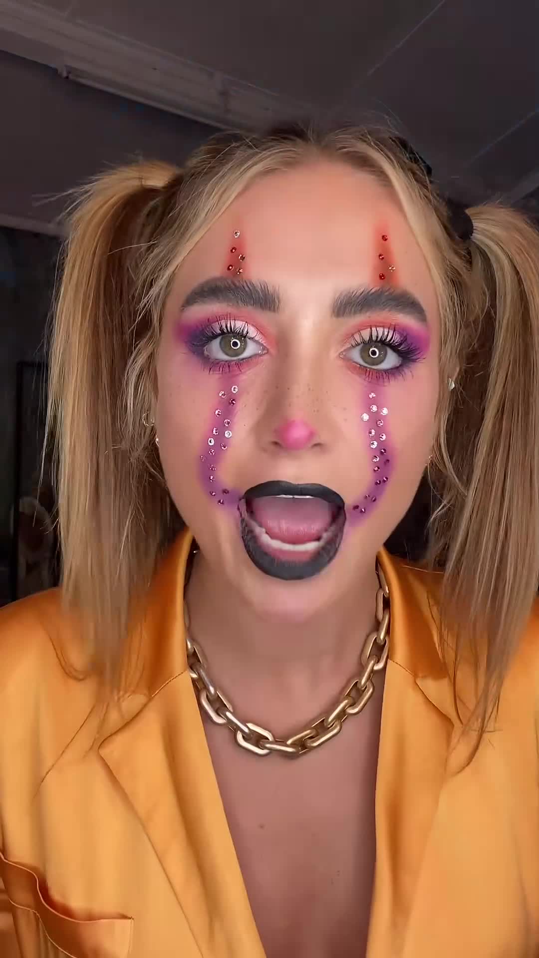 Clown Cheek Look on the Beautiful Georgia Louise Harrison