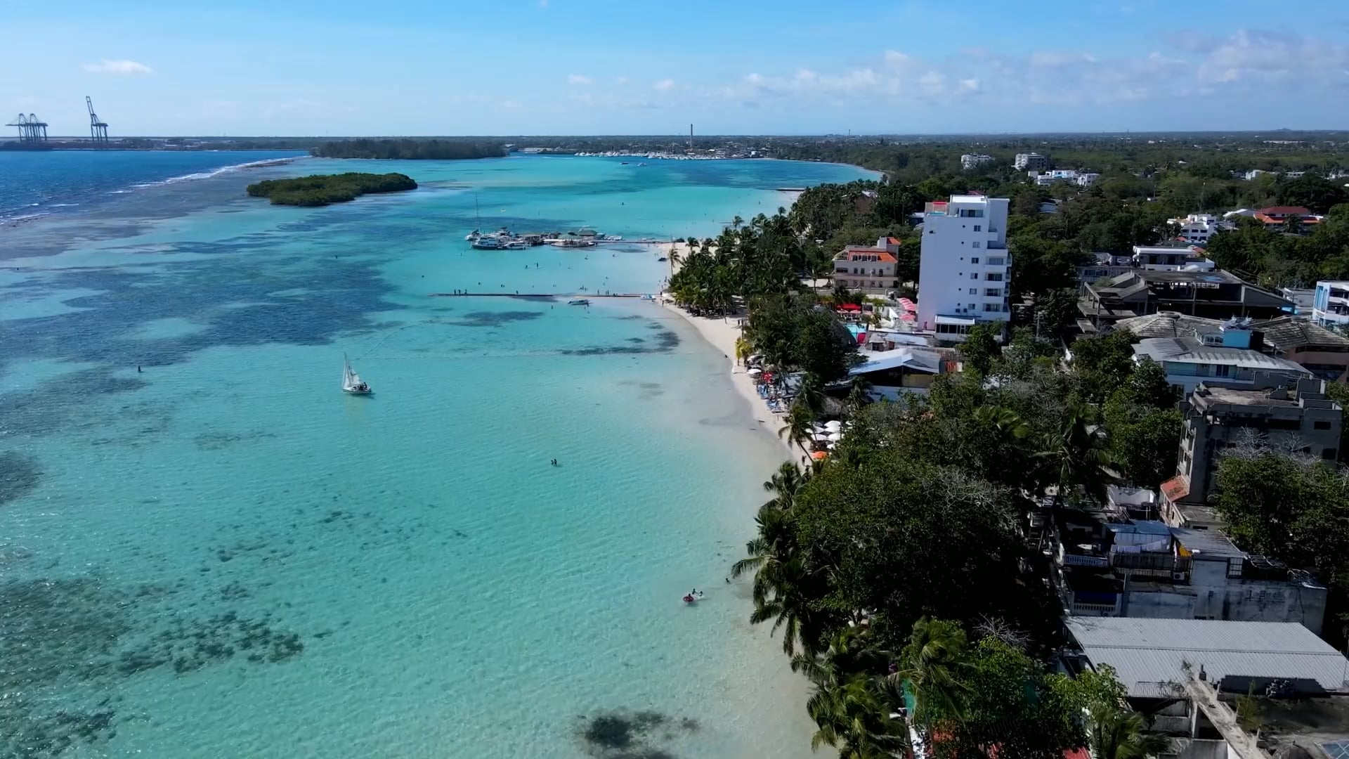 Boca Chica Bliss: Drone Views of Dominican Republic's Majestic Shoreline