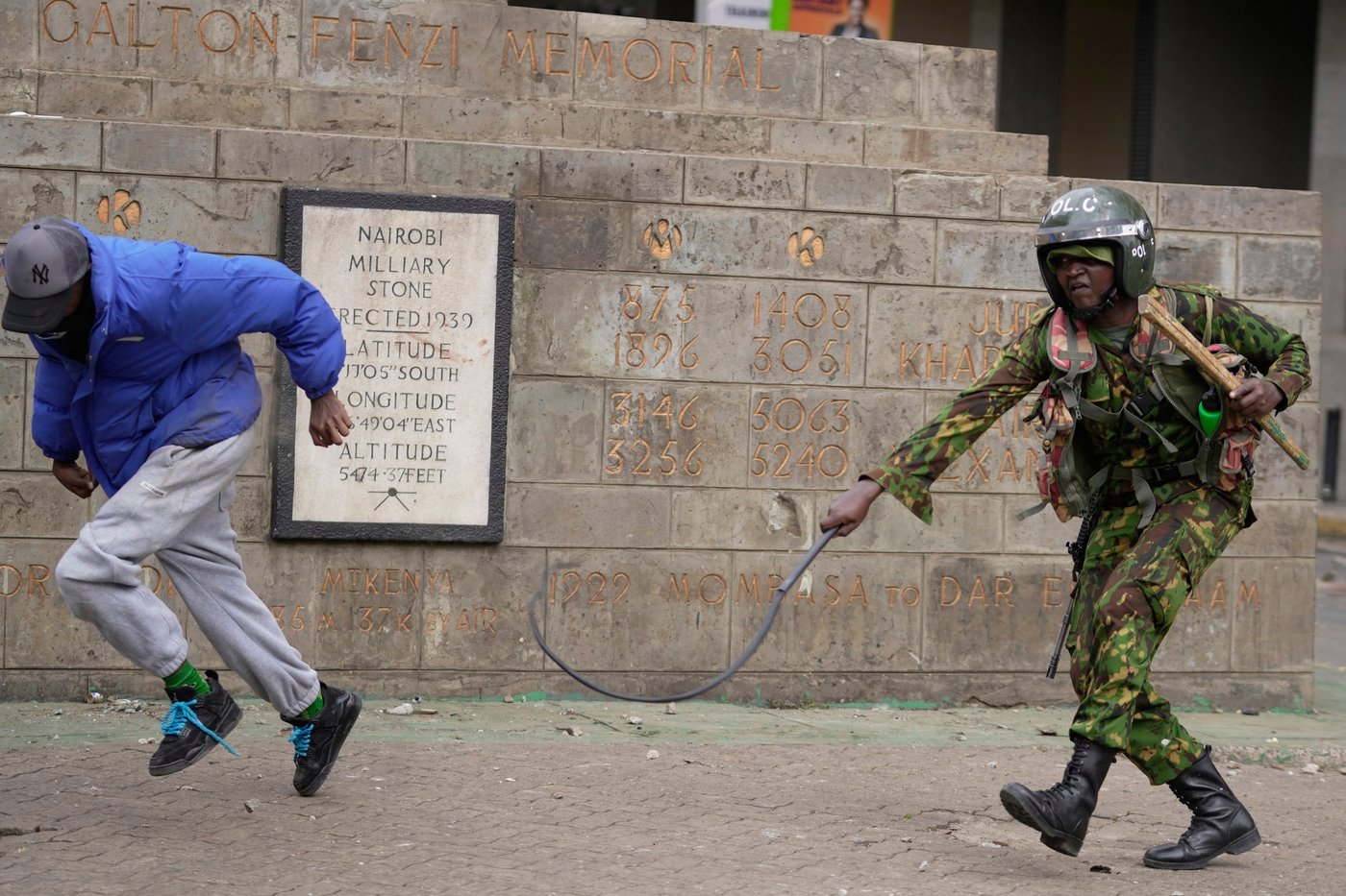 Photos show demonstrators in Kenya clashing with police