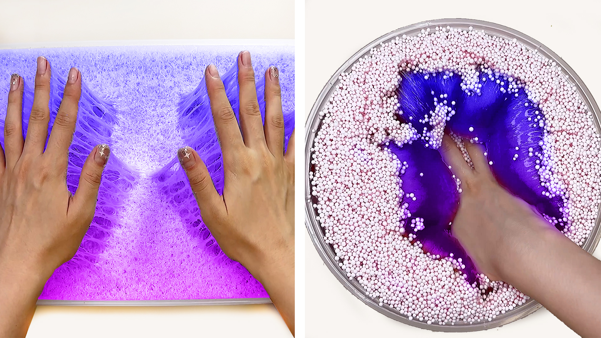 Satisfying ASMR: Slime Morado con Bolitas y Floam 💜 | Sin Hablar