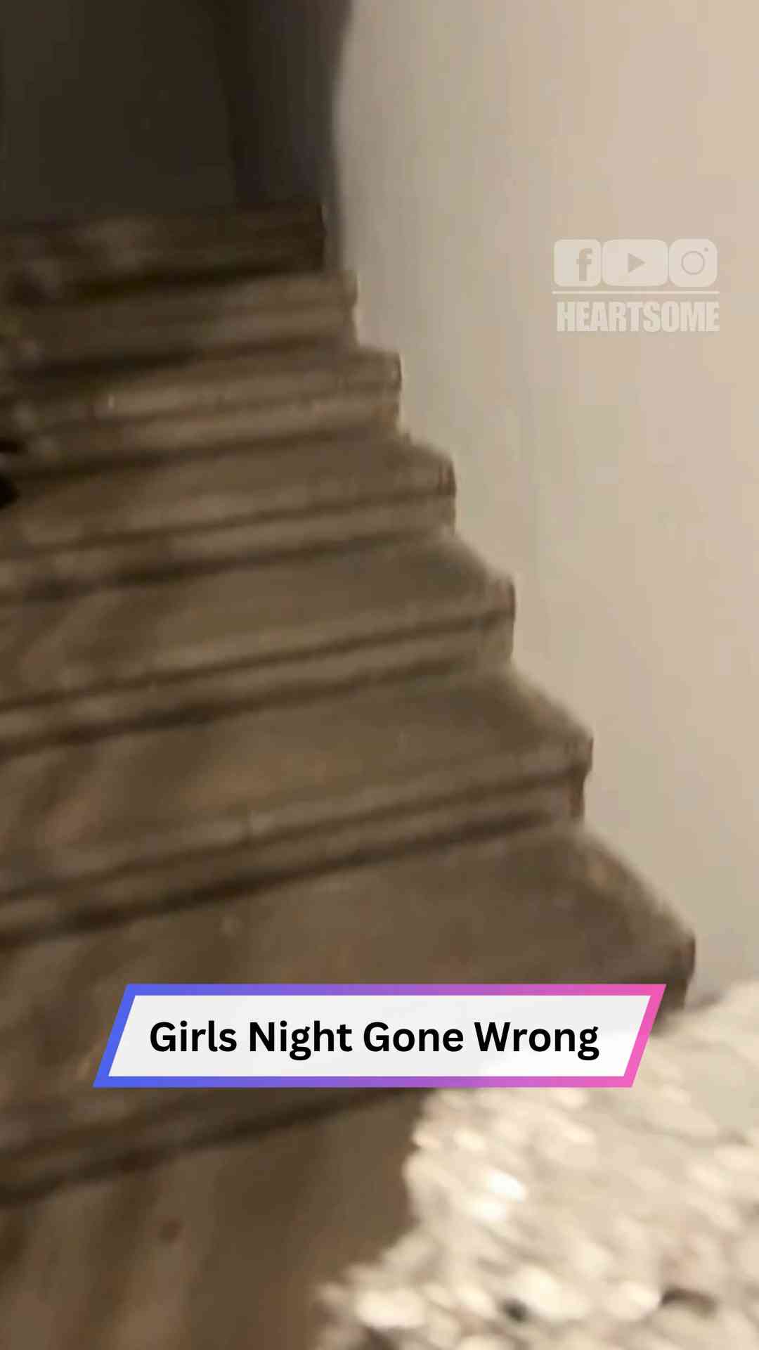 Girl Tumbles Down the Stairs With Stolen Plant After Wild Night Out