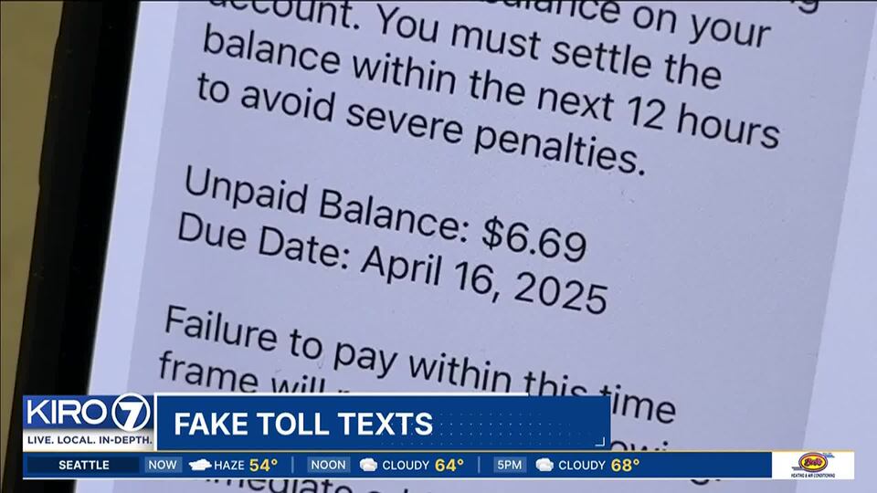 VIDEO: Fake toll text warning