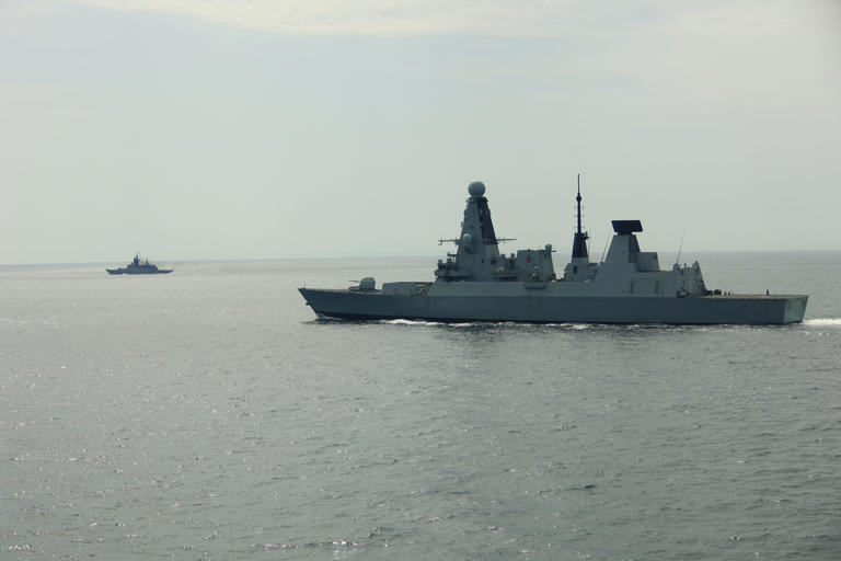 "We'll be keeping an eye on them": Mighty Royal Navy destroyer HMS ...