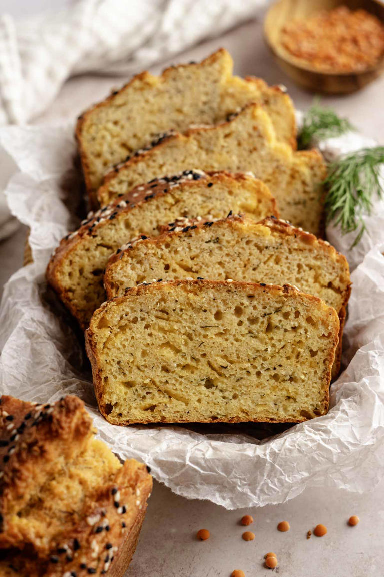 Healthy Flourless Lentil Bread