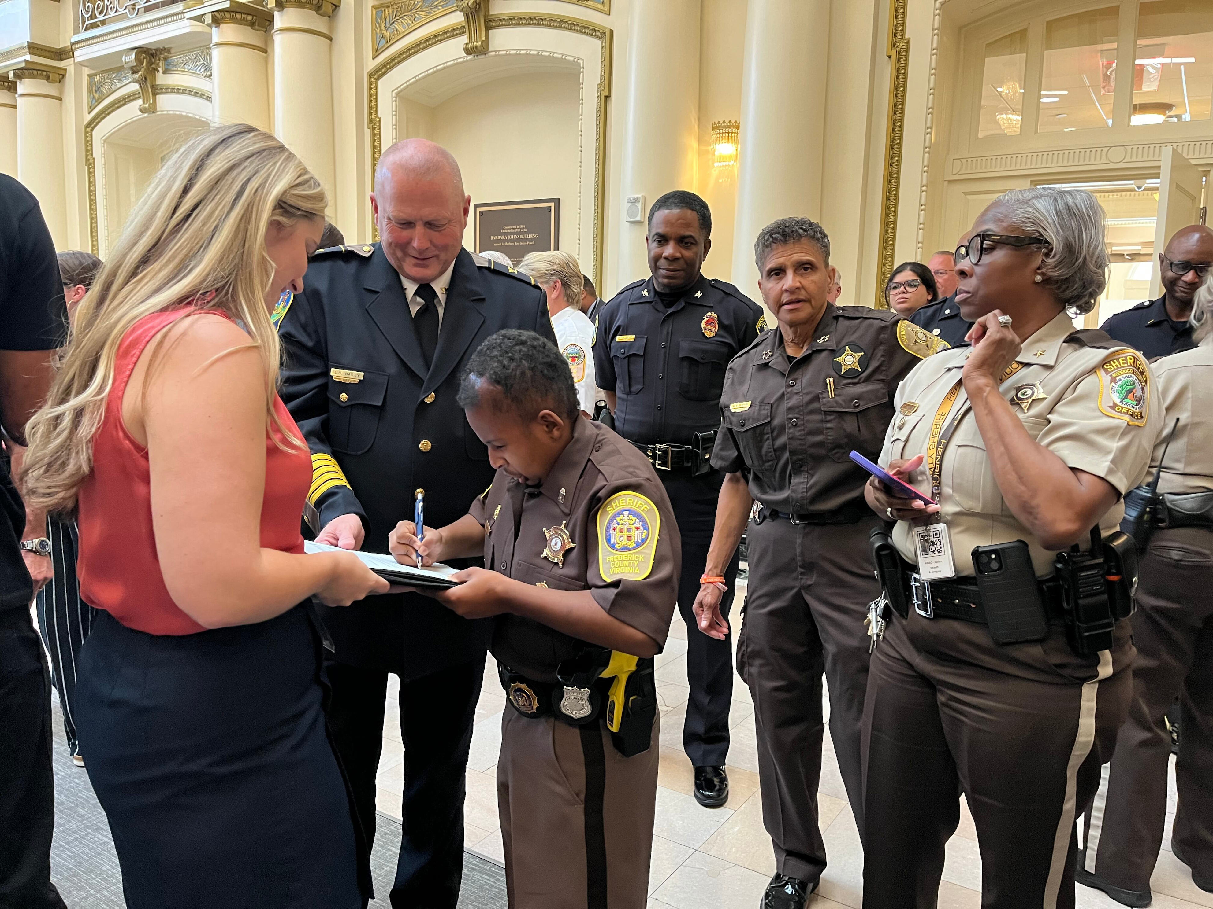 13-year-old battling brain cancer sworn into multiple Va. law ...
