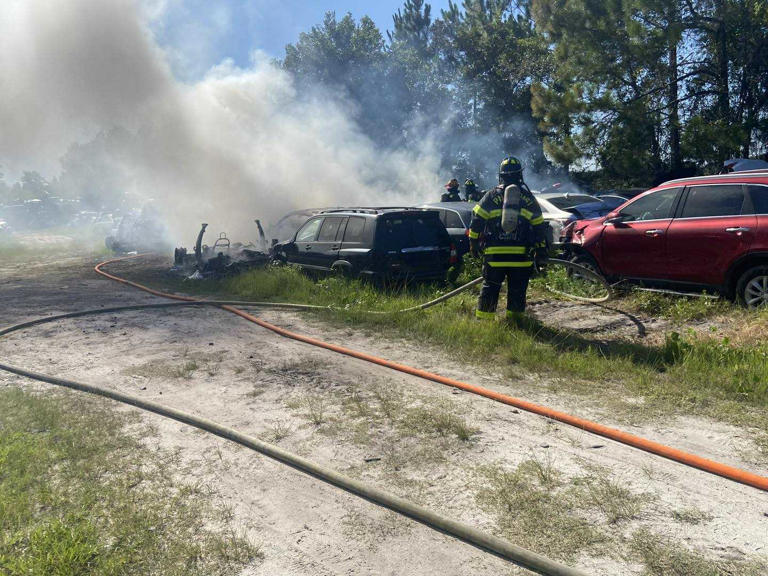 16 vehicles involved in Palm Coast car fire