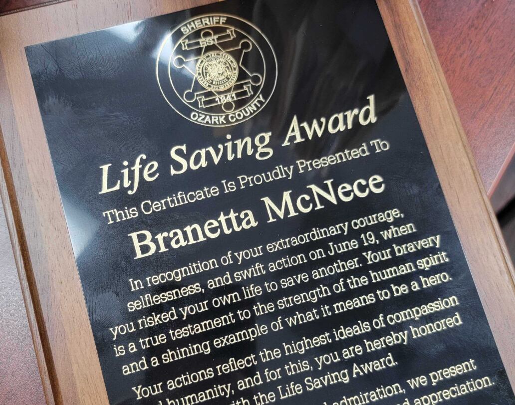 Ozark County dispatcher honored for life-saving efforts of a girl in a ...